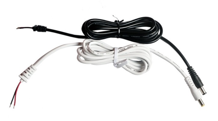 Male 3.5mm DC Power Plug 5.5*2.1mm Cable Straight Joint with Stress ...
